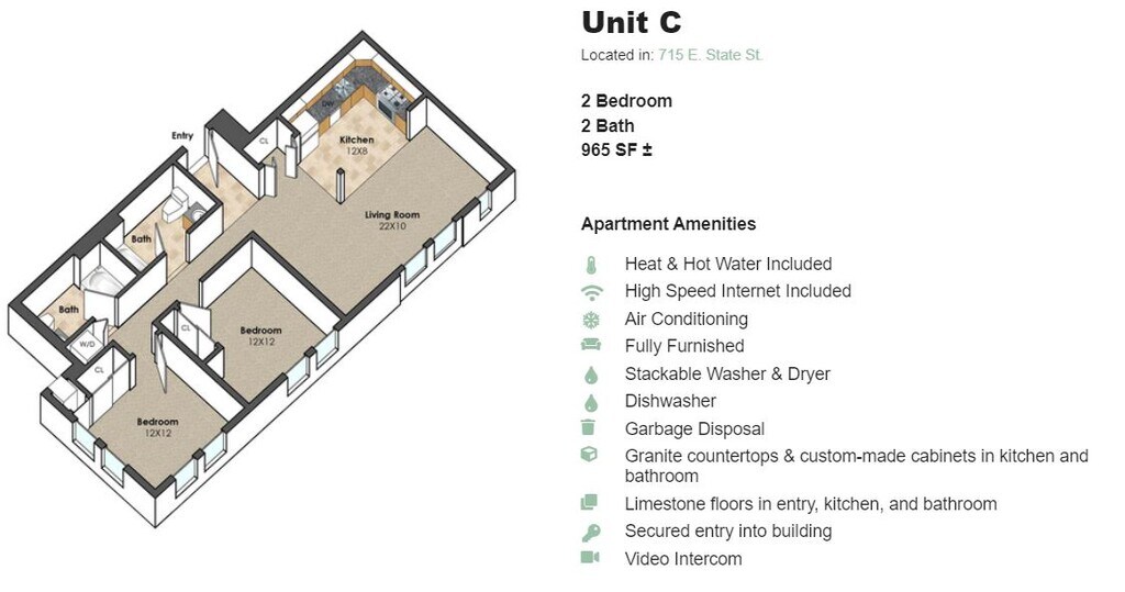 Collegetown Terrace Apartments in Ithaca, NY | ApartmentHomeLiving.com